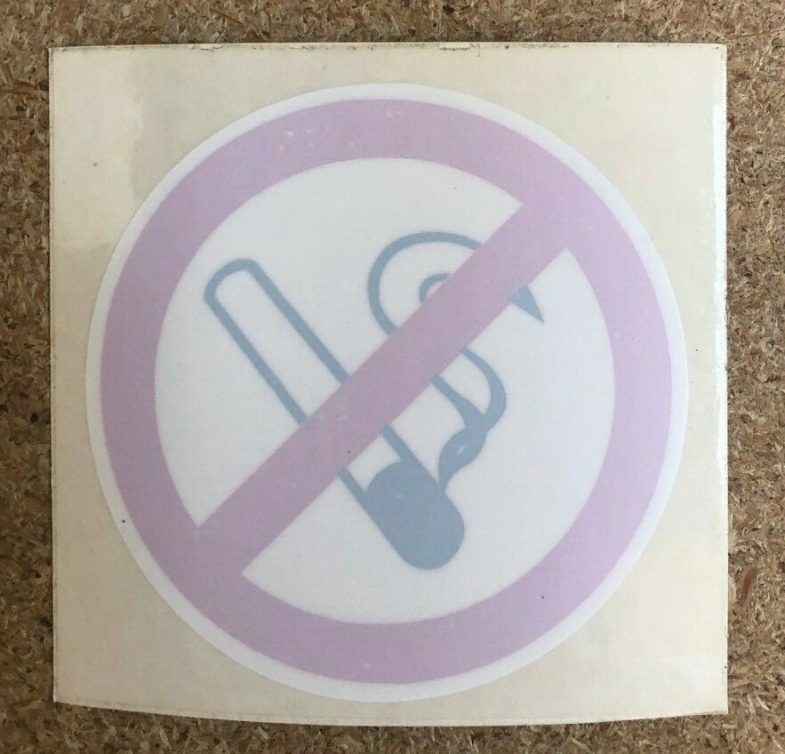 No Smoking Window Sticker Reverse Printed - Prohibition Safety Signs ...