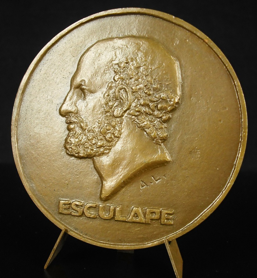 Medal Greek Mythology Asclepius Thessalian Hero God of Medicine | eBay