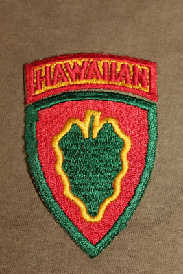 Original WW2 U.S. Army 24th Hawaiian Infantry Division Patch w/Attached ...