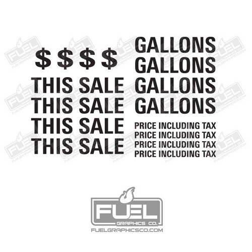 Custom Gas Pump Premium Vinyl Decal Sticker Set for Your Project | eBay