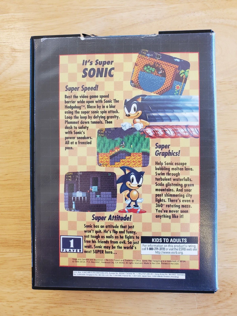 Sonic Atari 2600 Box