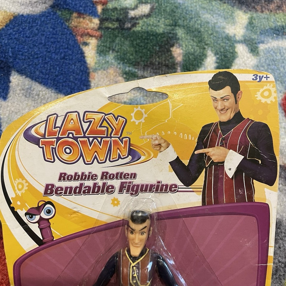 LazyTown ROBBIE ROTTEN Bendy Figure Toy 2008 4.5" Rare Carded | eBay