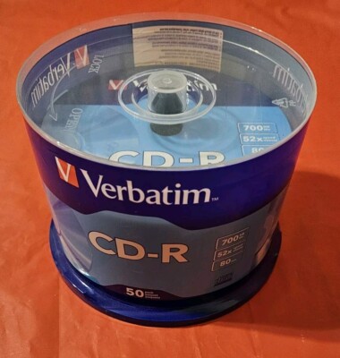 Sealed Verbatim 50 Pack CD-R Blank CDs 700MB 52X Speed | eBay