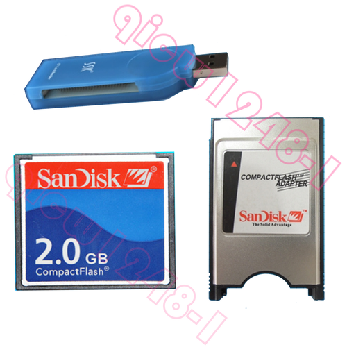 2GB CNC CF Compact Flash card+CF-PCMCIA Adapter+SSK USB2.0 Card reader ...