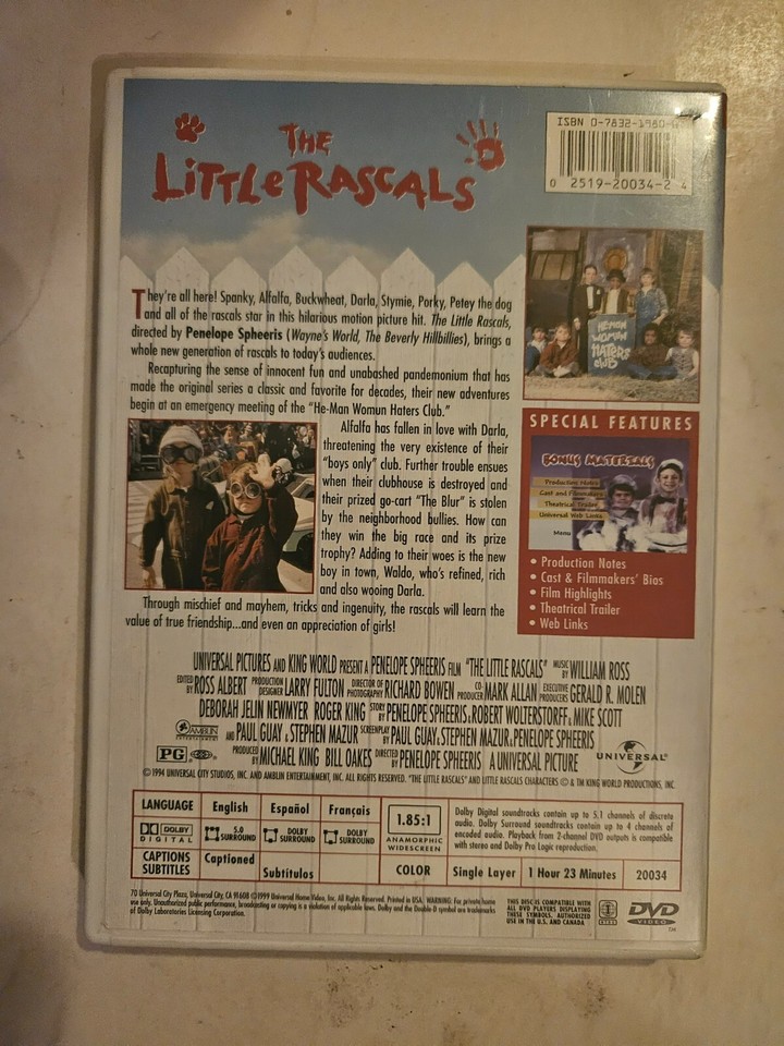 The Little Rascals (DVD, 1994) | eBay
