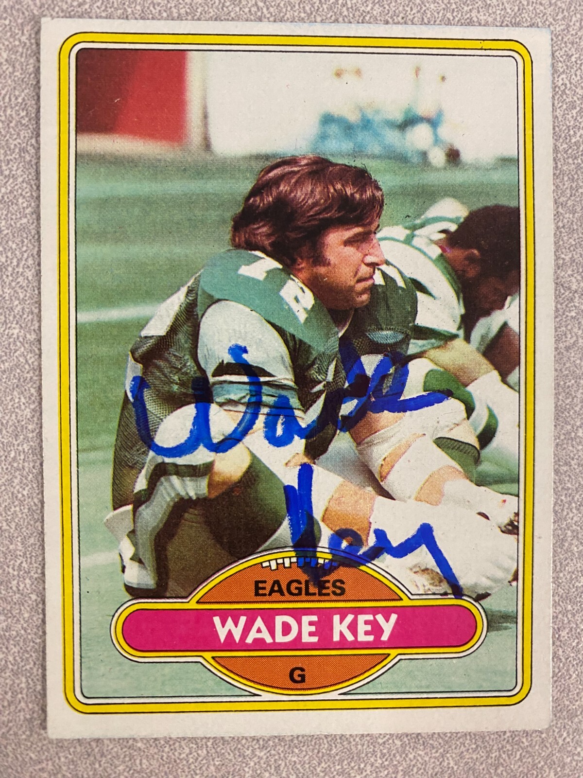 Wade Key signed PHILADELPHIA EAGLES card 1980 Topps | eBay