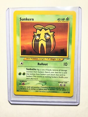 SUNKERN - 83/105 - Neo Destiny - Common - Pokemon Card - NM | eBay