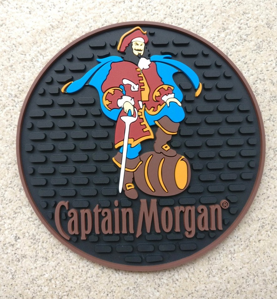 4pcs Captain Morgan Rubber drip mat Bar Coaster bar Mat bar runner beer ...