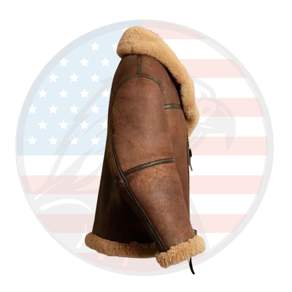 Men's B3 Irvin Sheepskin Flying Jacket RAF Aviation Flight Leather ...