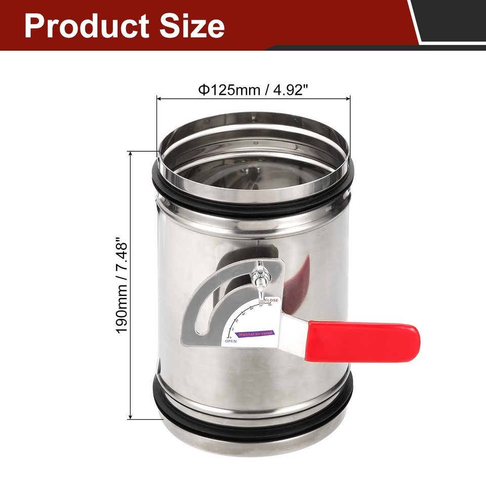 5" Duct Backdraft Damper, Airflow Ducting Branch Vent Damper with ...