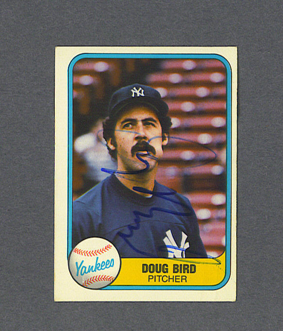 Doug Bird signed New York Yankees 1981 Fleer baseball card | eBay