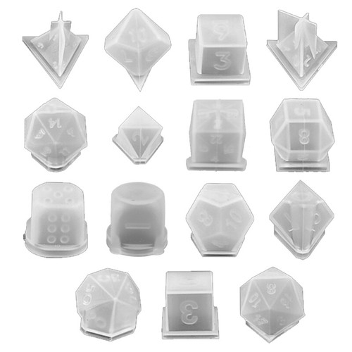 15 Shapes Irregular Dice Epoxy Resin Mold Multi-spec Digital Game Silicone Mould | eBay