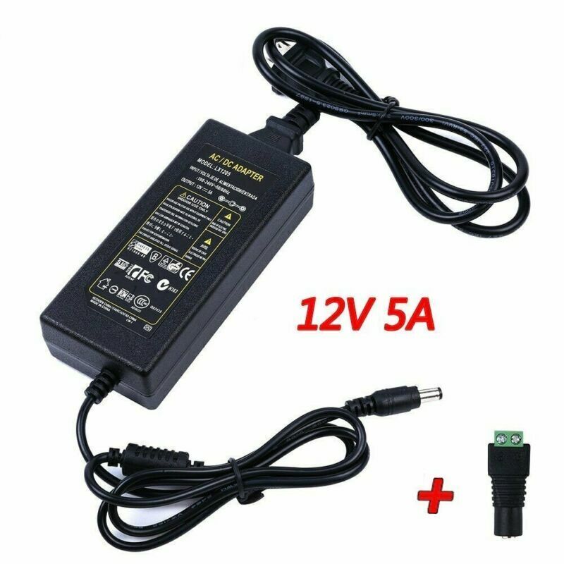 12V 5A 60W DC POWER Supply ADAPTER 5AMP Transformer For LED Strip Light ...