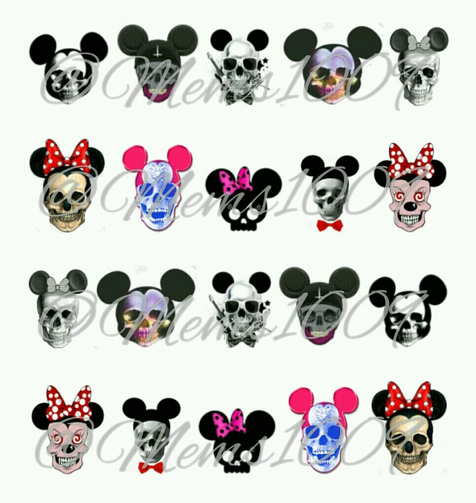 Minnie Mouse Skull Tattoos