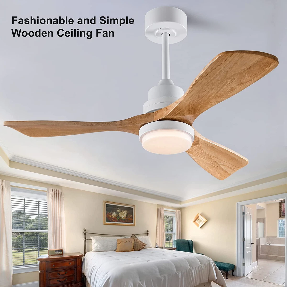 Omega Casablanca White Ceiling Fan With Light Remote | Shelly Lighting