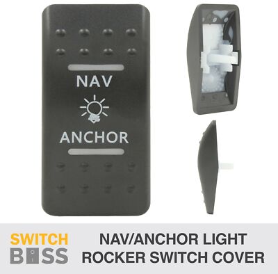 Rocker Switch Cover Only NAV/ANCHOR LIGHT suit White LED Boat Caravan ...
