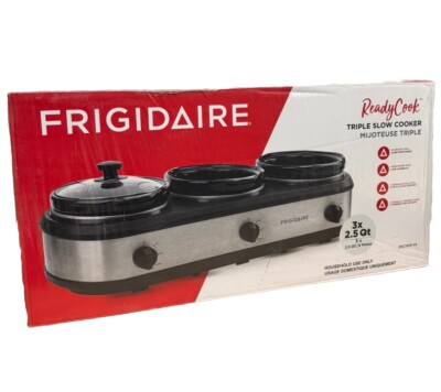 Frigidaire Stainless Steel Triple Slow Cooker (3 x 2.5 Quarts) | eBay