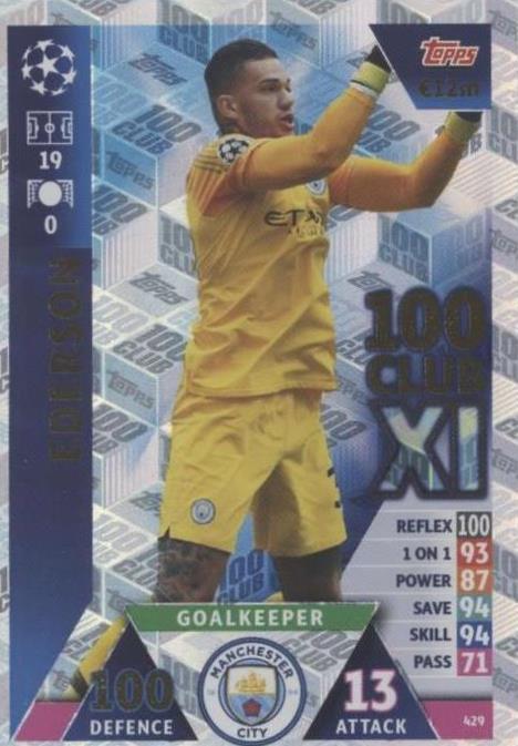 2018-19 Topps UEFA Champions Match Attax - 100 Club Ederson #429 for ...