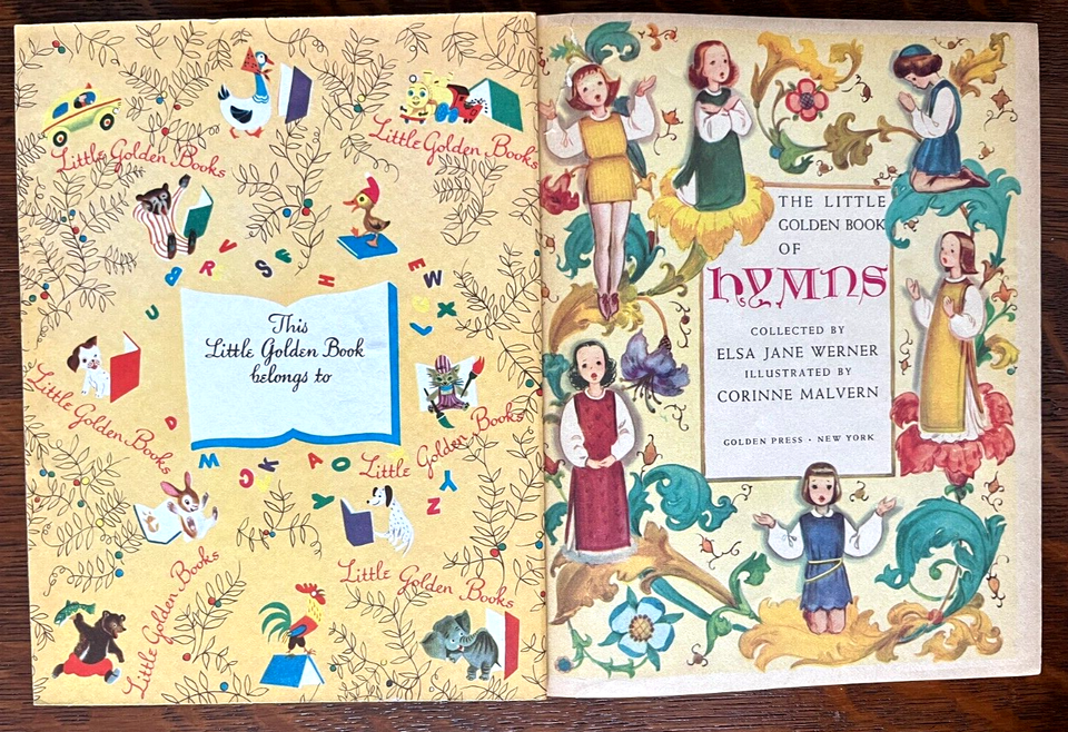 HYMNS ~ vintage children's Little Golden Book #392 ~ 1st at this LGB ...