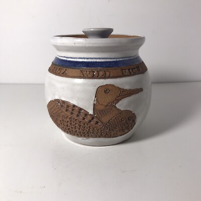 Vintage Minnesota Wild Rice Pottery- Honey Jar With Lid -Signed & Dated ...