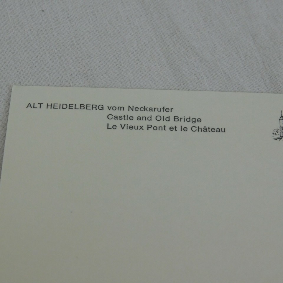 Alt Heidelberg vom Neckarufer Postcard Castle Old Bridge Kunstverlag F ...