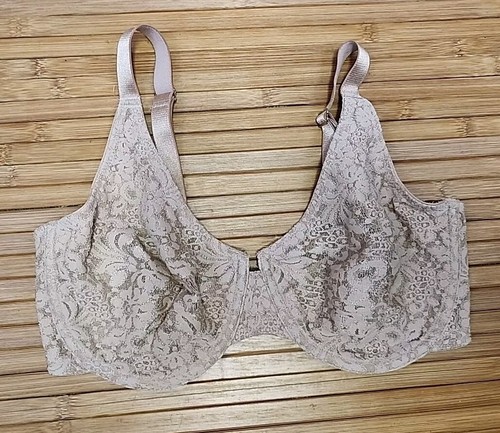 Wacoal Halo Lace Full Figure Bra sz 34D Beige Underwire Style 65149 | eBay