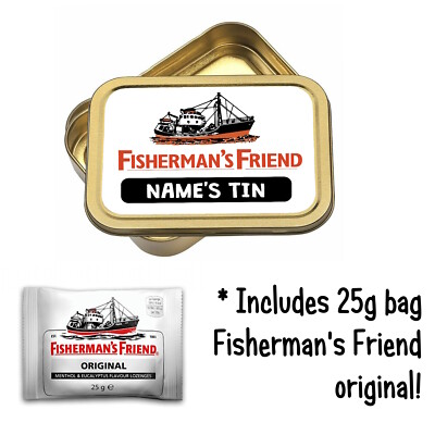 FISHERMANS FRIEND Free LOZENGES Bait Stash Tobacco Baccy Box UK Storage ...
