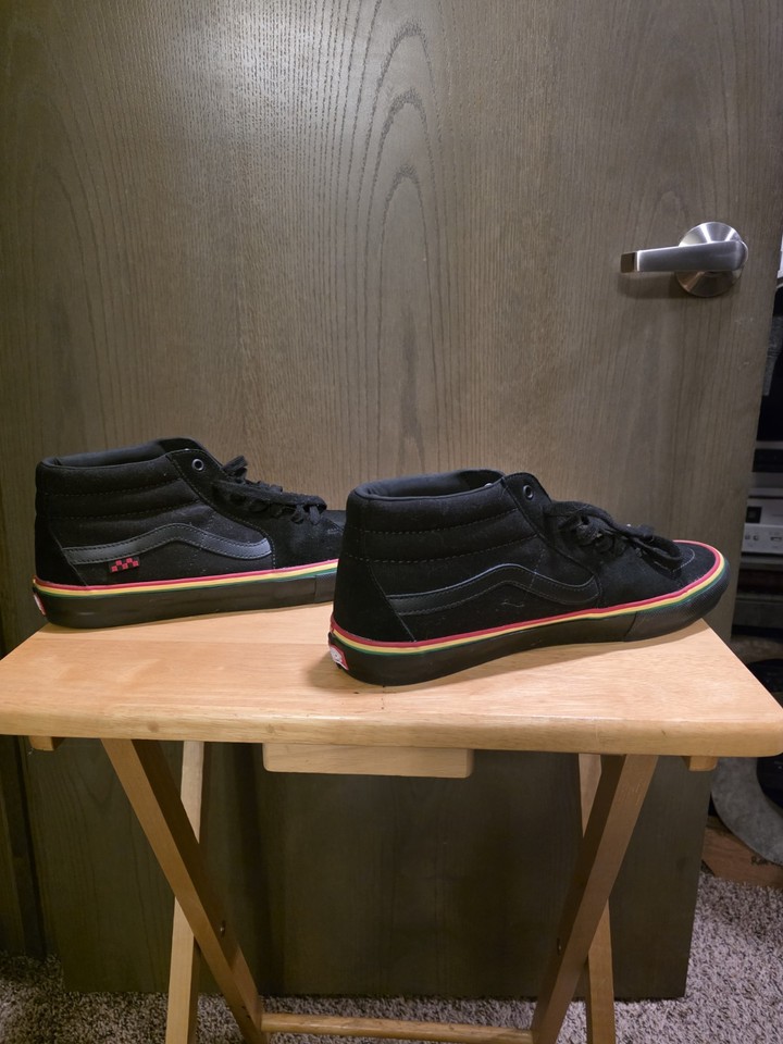 Vans Skate Jeff Grosso Mid Mens 13 Rasta Black Shoes | eBay
