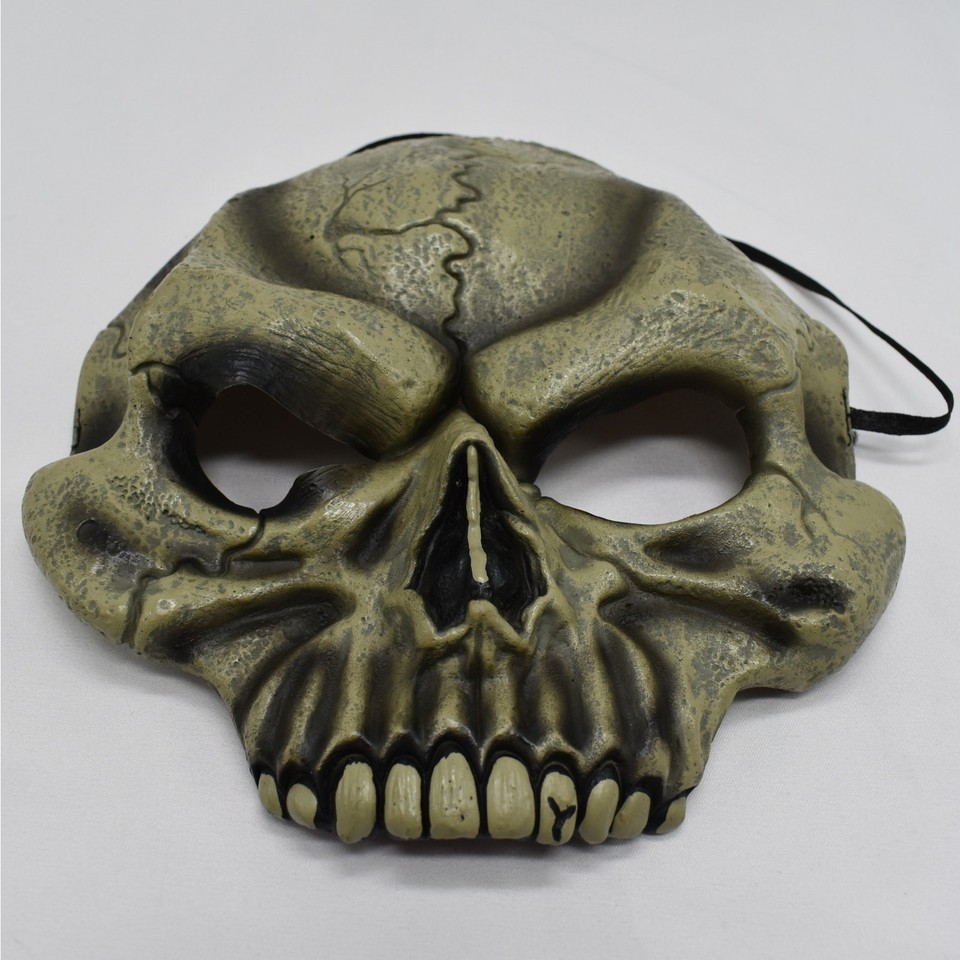 Vintage Fright Asylum Disguise Inc Skeleton Skull Halloween Face Mask ...