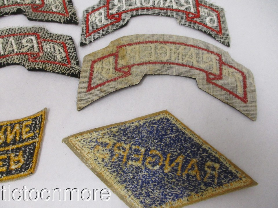 US WWII ARMY SPECIAL FORCES AIRBORNE RANGER BATTALION SCROLL PATCHES ...