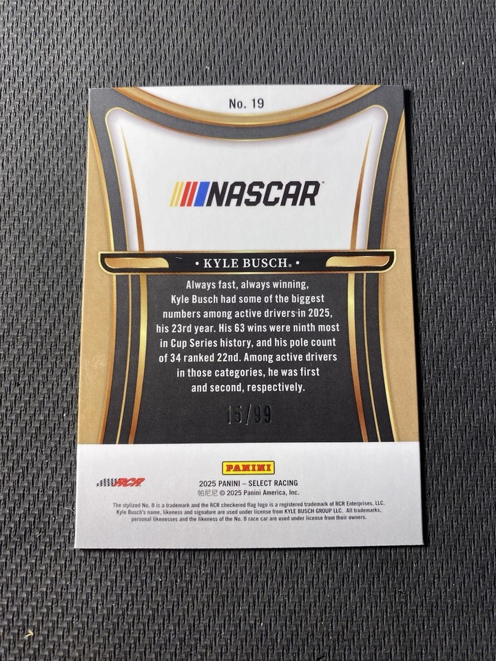 Kyle Busch Select Sensations Red SP Refractor /99 | eBay
