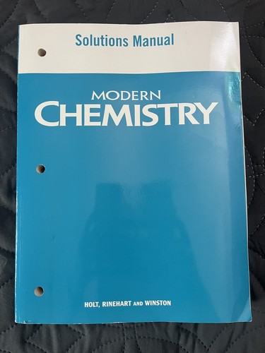Holt Modern Chemistry Solutions Manual | eBay