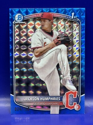 2025 Bowman Chrome Prospect Jackson Humphries Bowman 1st Blue Geometric ...