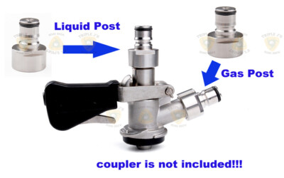 Stainless Steel Cornelius Type Ball Lock Liquid & Gas Coupler Post 1/2 ...