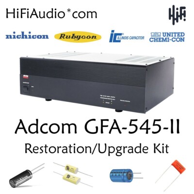 Adcom GFA-545-II restoration recap service kit repair filter capacitor ...