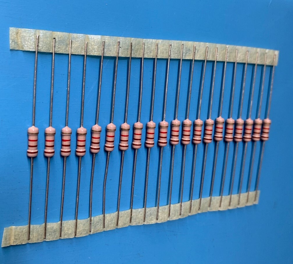 20x RESISTOR CARBON FILM 1K1 OHM 1/2W 5% AXIAL FIXED 1.1K OHM-1/2-J | eBay