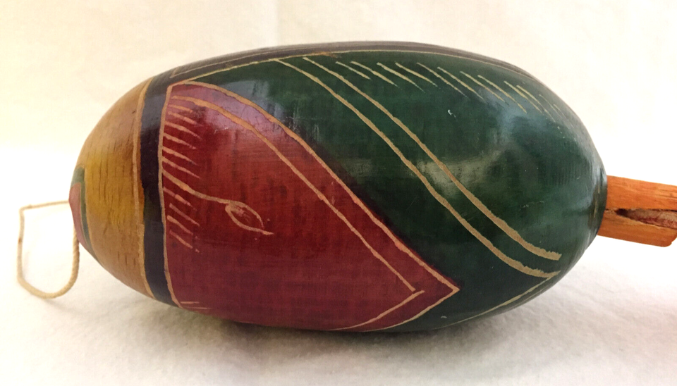 Gourd Guiro Percussion Musical Instrument Ribbed 10" With Pick As Is ...