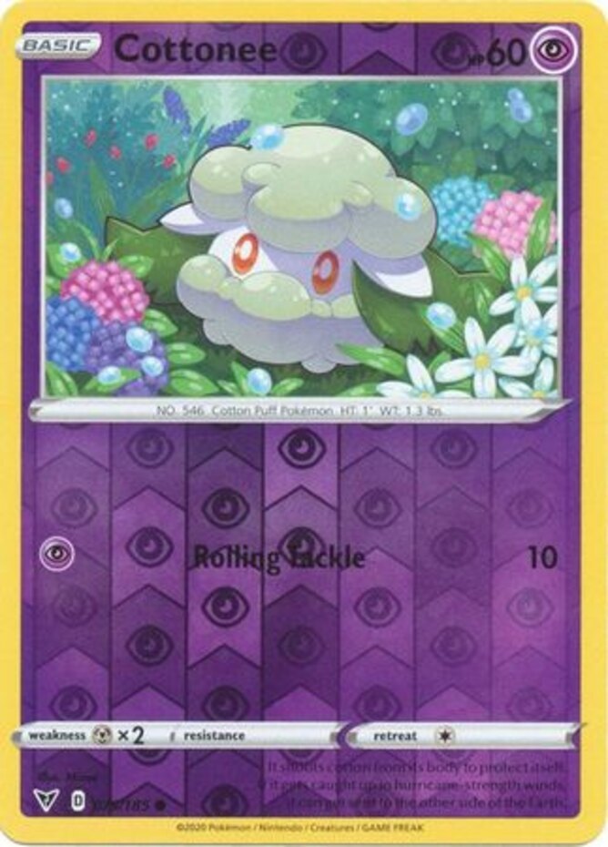 LP Pokemon Cottonee - 075/185 - Common - Reverse Holo Lightly Played ...