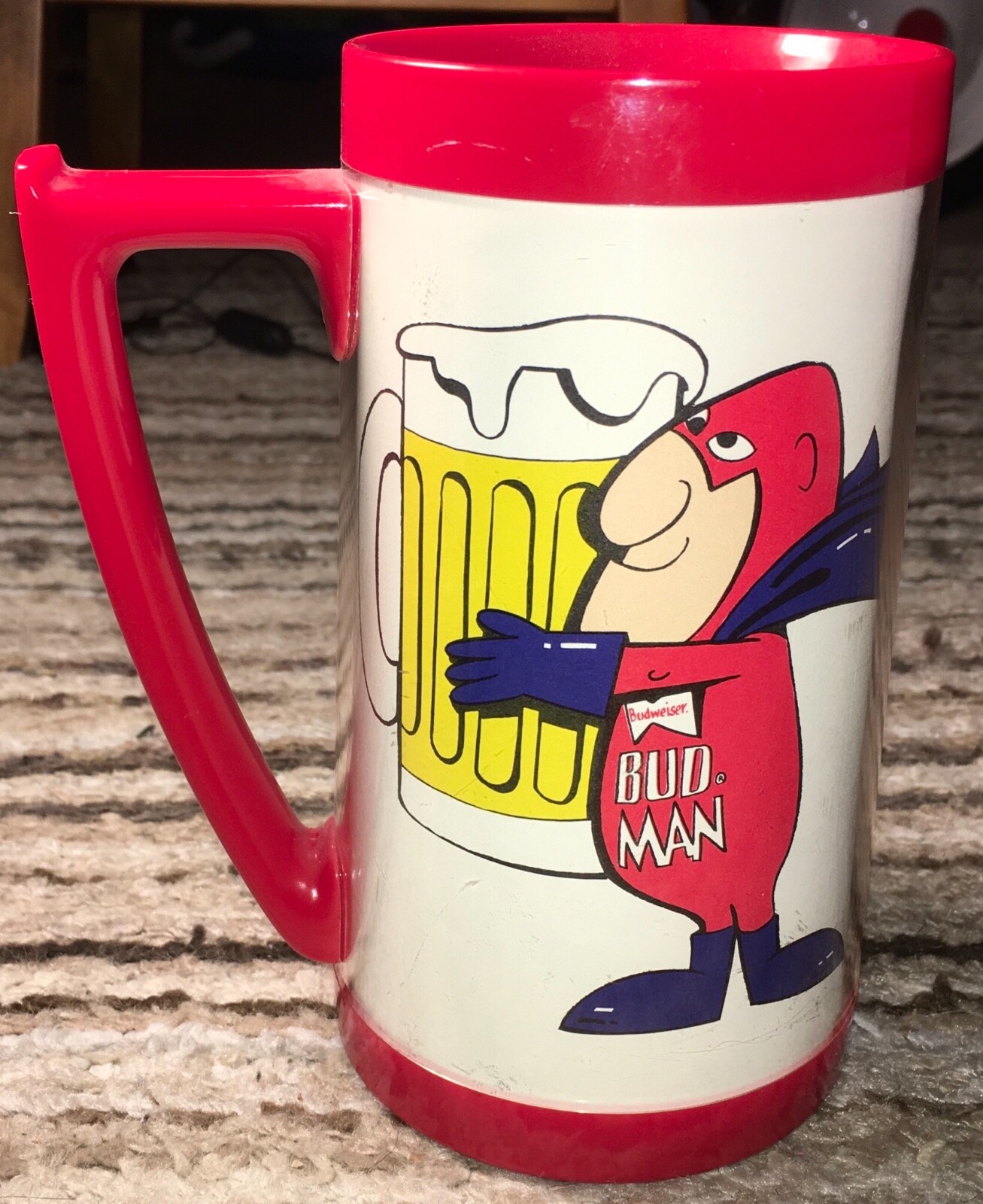 VINTAGE THERMO SERV BUDWEISER BUD MAN BEER MUG DRINK BEER BREWERIANA ...