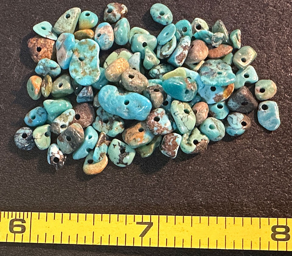 (20) Original Navajo Indian Turquoise Trade Beads Small Size Fur Trade ...