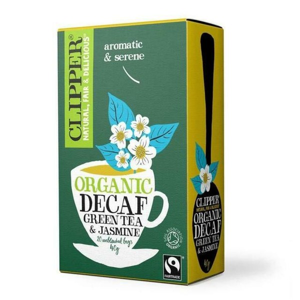 Clipper Organic Decaf Green Tea & Jasmine 80 Bags in 4 Boxes for sale ...