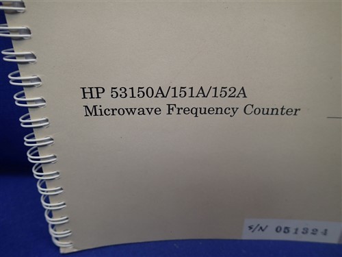 HP 53150A/151A/152A MICROWAVE FREQUENCY COUNTER OPERATING GUIDE | eBay