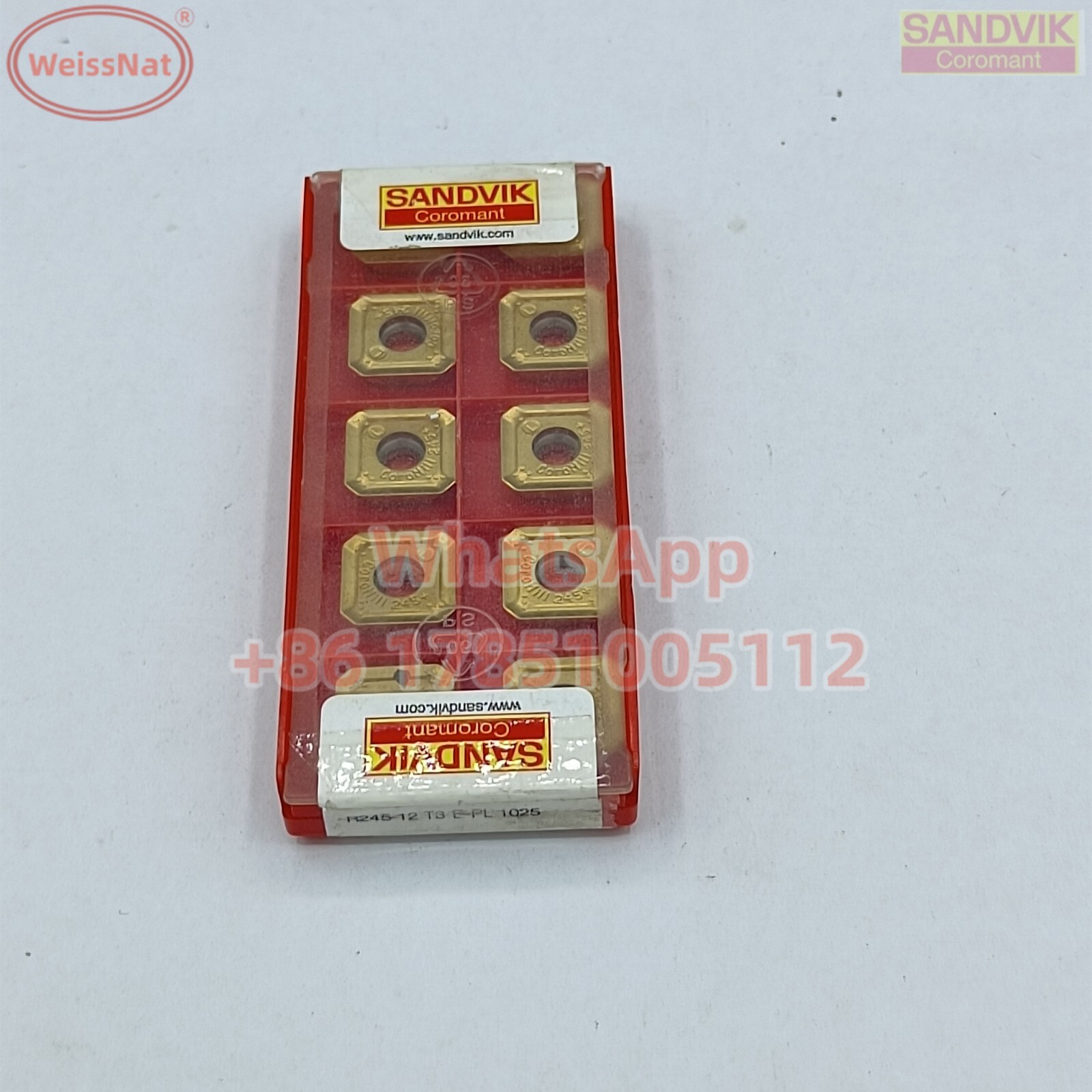 Sandvik 10pcs R245-12t3e-pl 1025 CNC Carbide Milling Inserts for sale ...