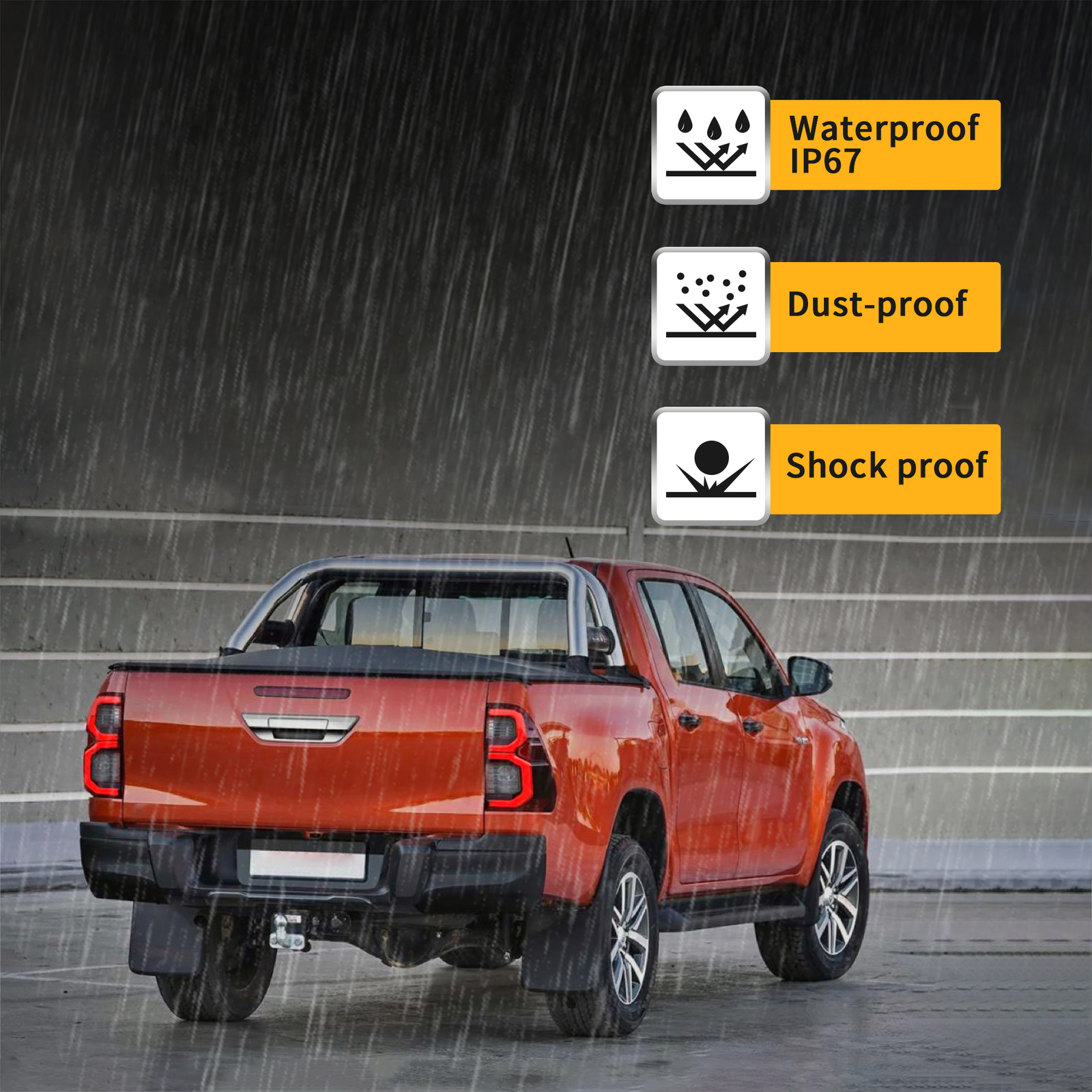 VLAND LED Tail Lights For Toyota Hilux Revo 2015-2020 Rear Lamps Left ...