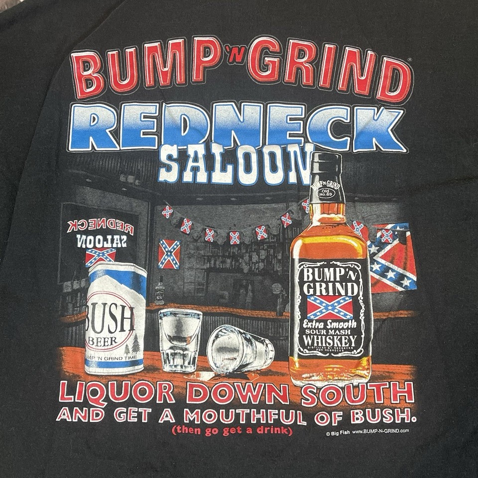 Bump n Grind Redneck Saloon Shirt Mens XXL Funny Whiskey Beer Bar ...