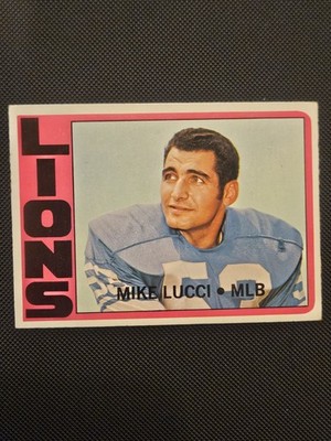 1972 Topps NFL Football Mike Lucci #302 Detroit Lions 💎 | eBay