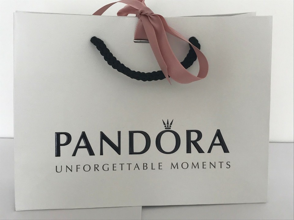Genuine PANDORA Gift Charm Box, Velvet Pouch, Ribbon Gift Bag ...