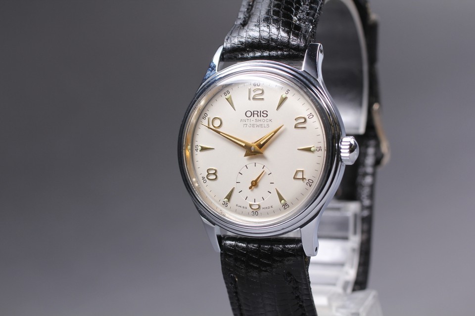 [N MINT] Vintage ORIS 7312 Small Second 31mm 17J Silver Hand Winding ...
