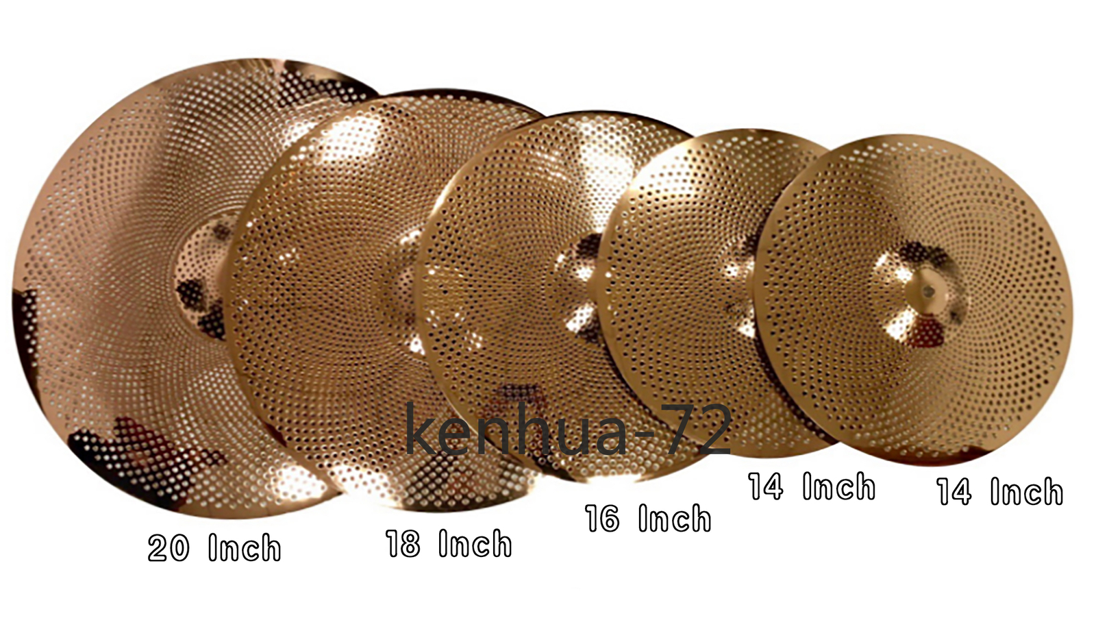 E-Cymbals Low-volume Silent Cymbals 5pcs with Long-sleeved Cymbals ...