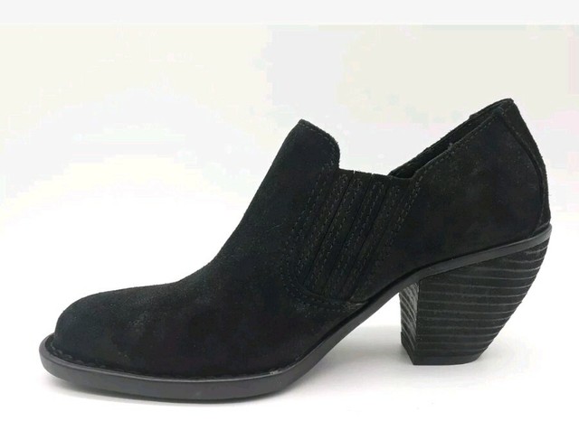 Born Fredrika Shooties Womens Shoes Black Suede Ankle BOOTIES HEELS 6 M ...